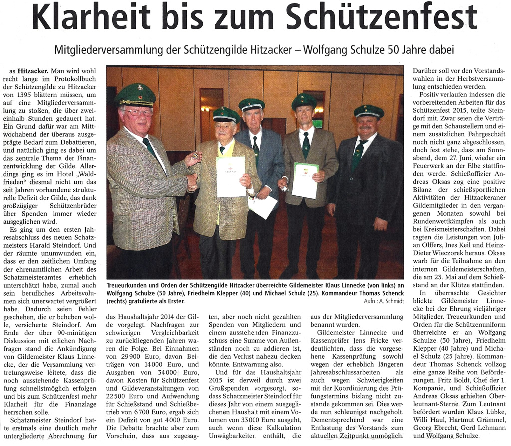 Schützengilde Hitzacker » Harald Steindorf